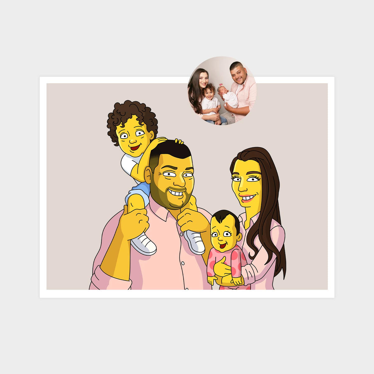 Cartoon Yellow Family